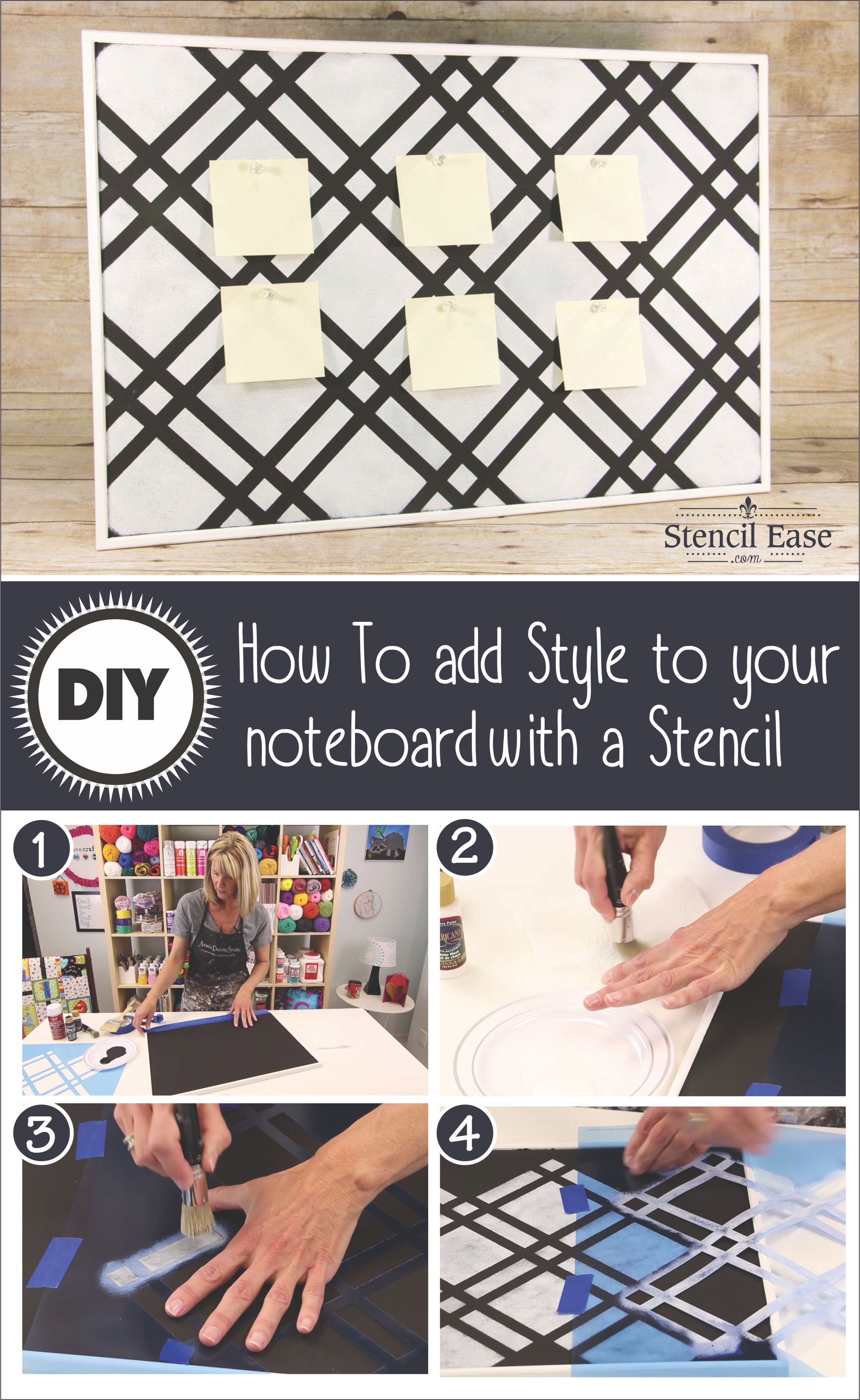 DIY Project: How to add Style to your noteboard with a stencil! – SOLM ...